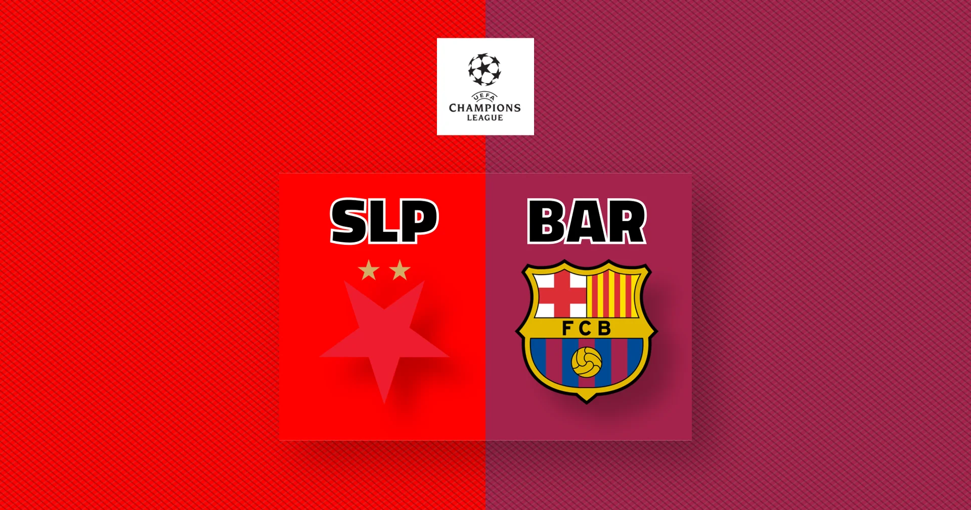 Champions League » Slavia Praha tegen FC Barcelona » Opstelling