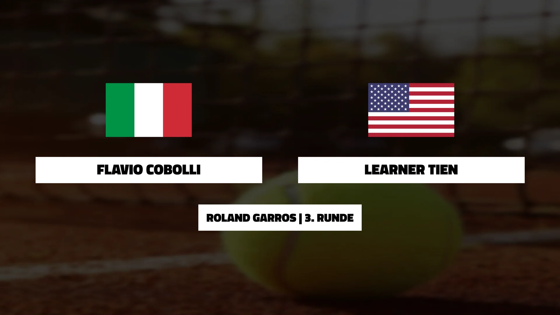 Übersicht Flavio Cobolli - Learner Tien 3:0 | 3. Runde, French Open 2026