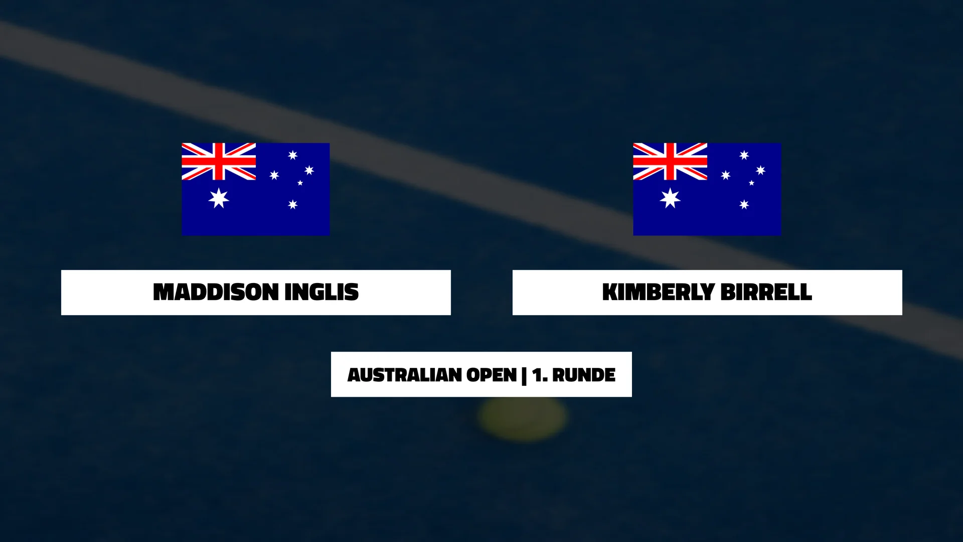 Übersicht Maddison Inglis - Kimberly Birrell 2:1 | 1. Runde, Australian ...